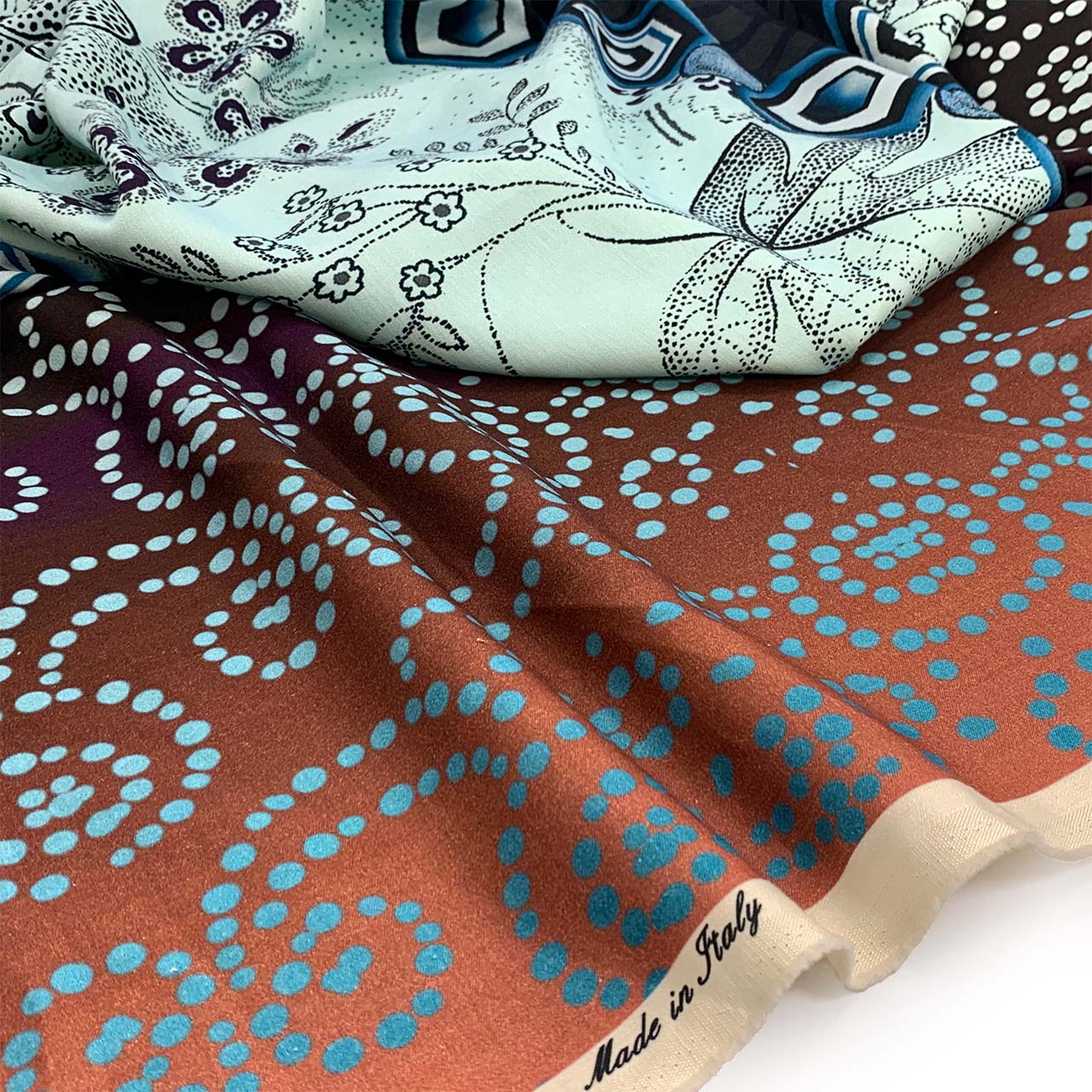 Italian Printed Wool Material | Fabric Collection Australia