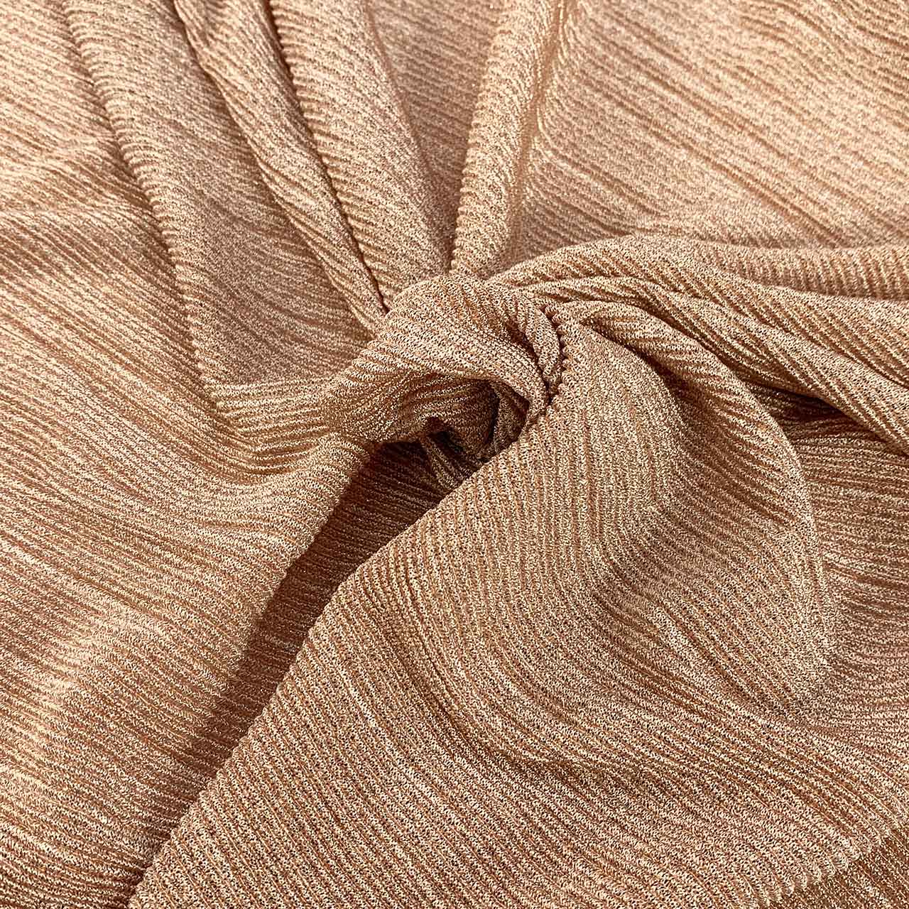 Metallic Stretch Champagne Plisse | Fabric Collection Australia