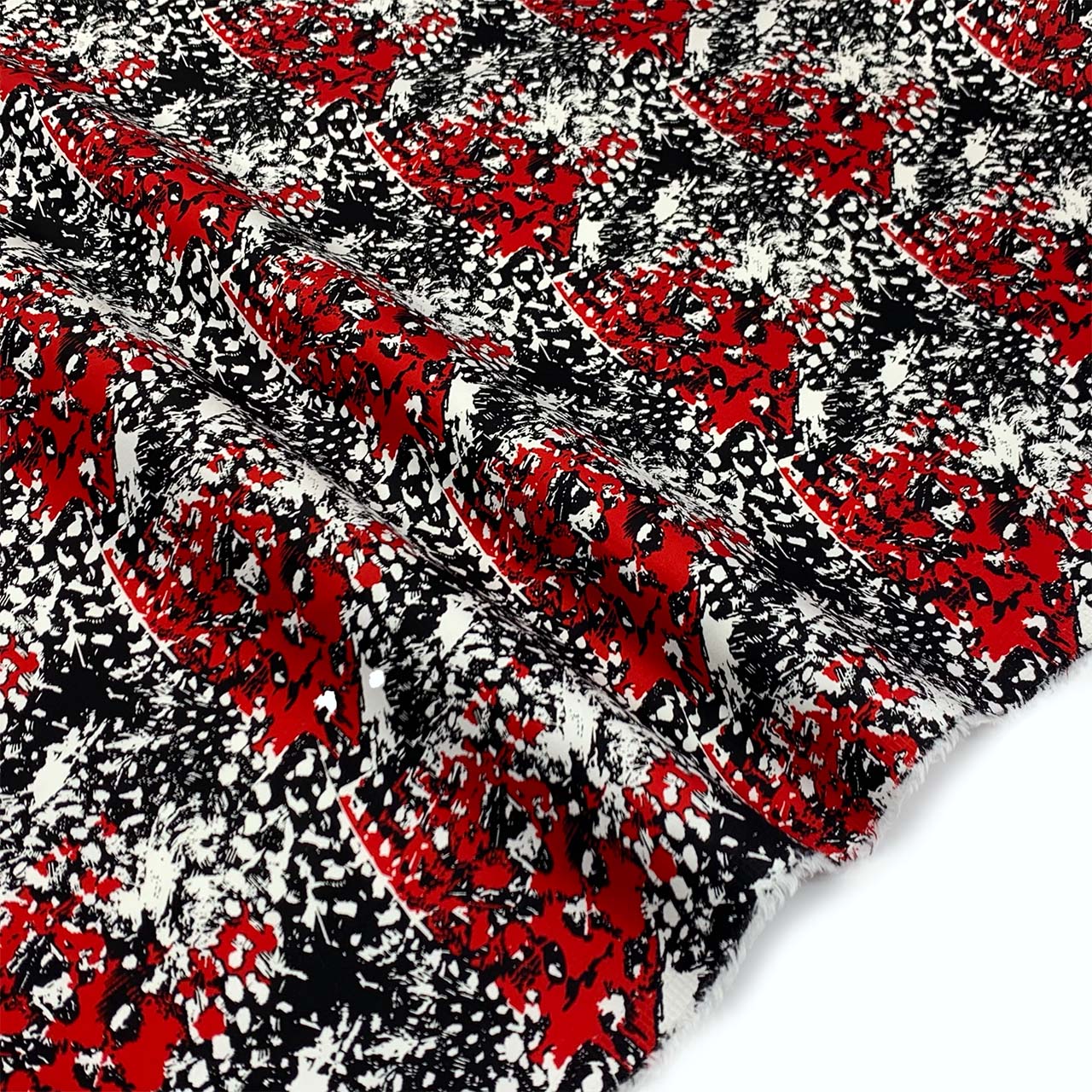 Cotton Stretch Fabric | Red & Black Print – Fabric Collection